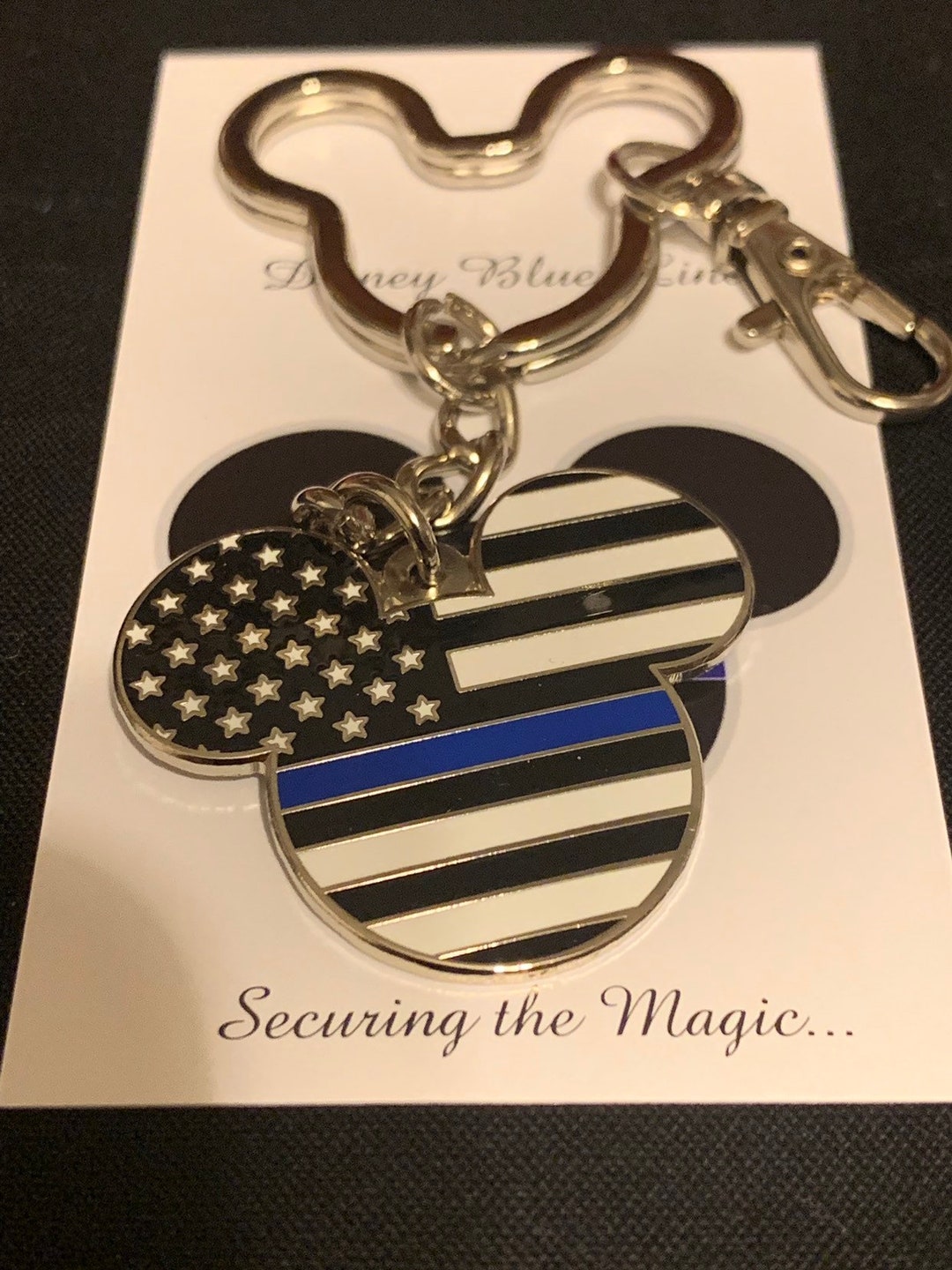Thin Blue Line Keychain - Etsy