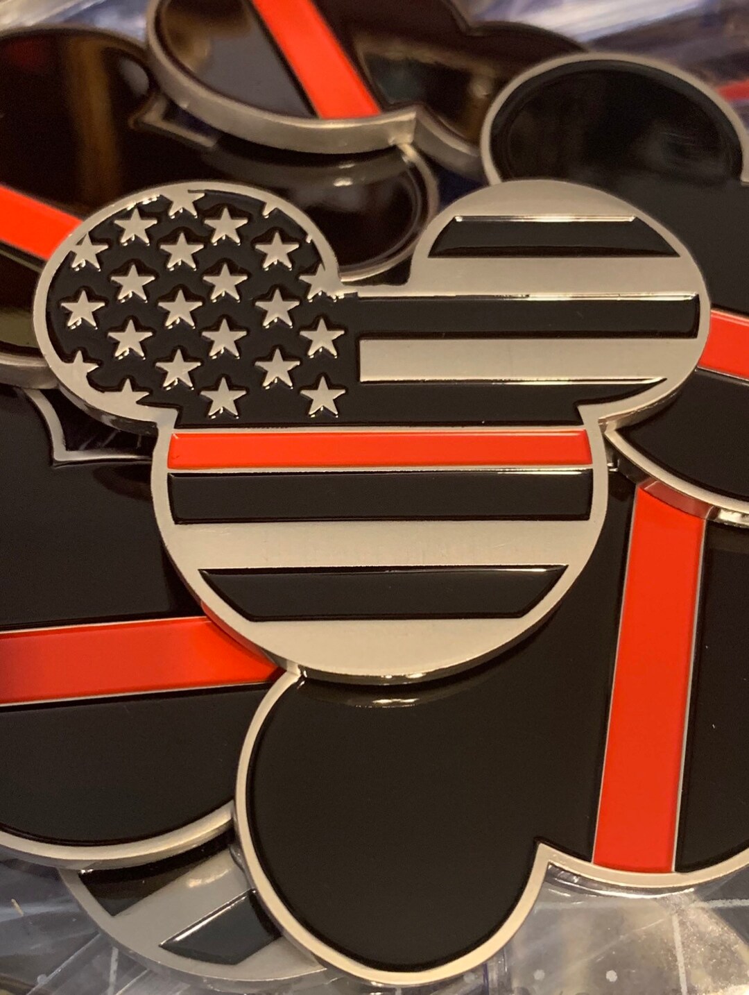 Thin Red Line Coin - Etsy