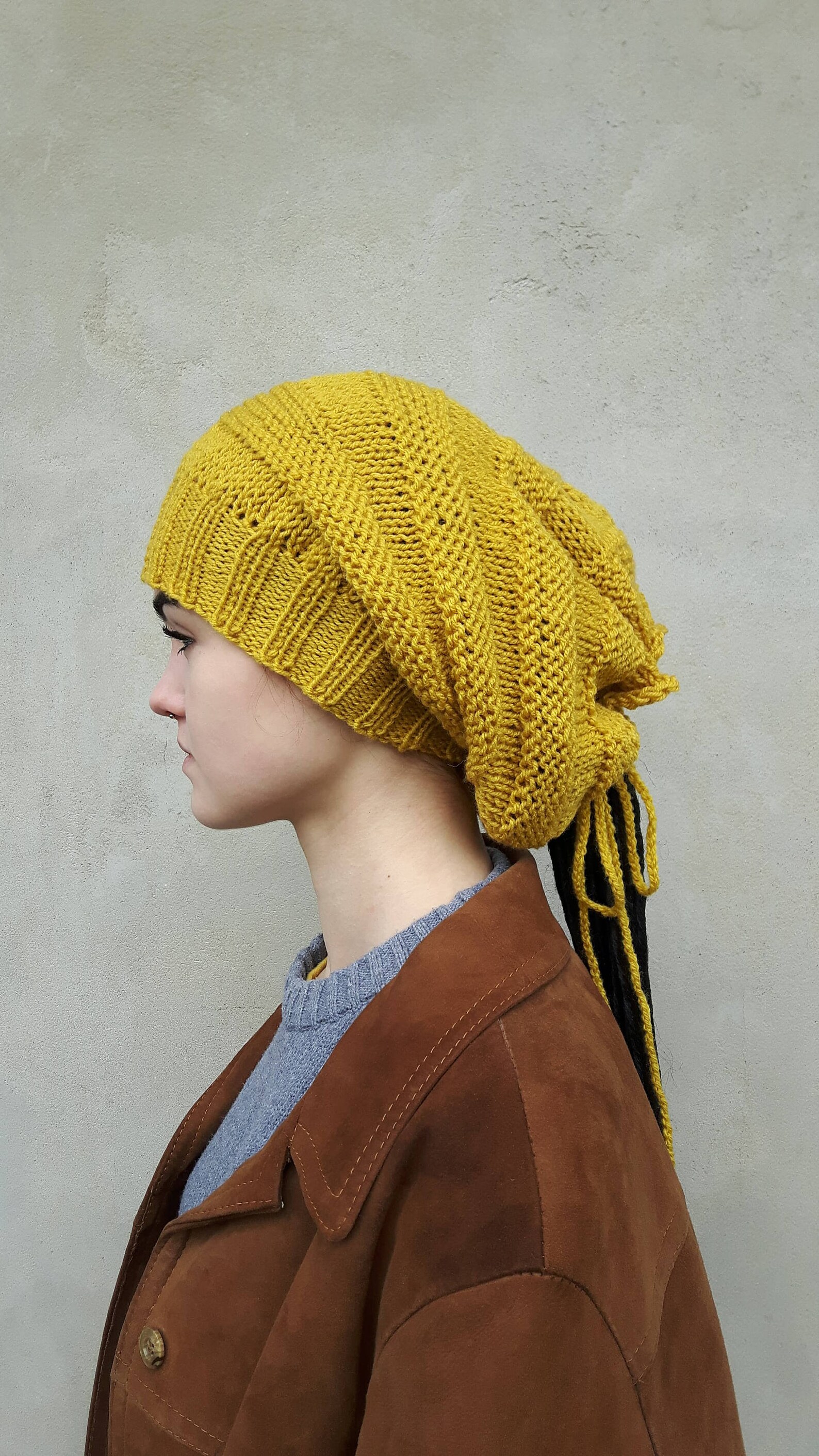 Mustard Dreadlock Hat, Mustard Hat, Rasta Hat, Dreadlock Headband ...