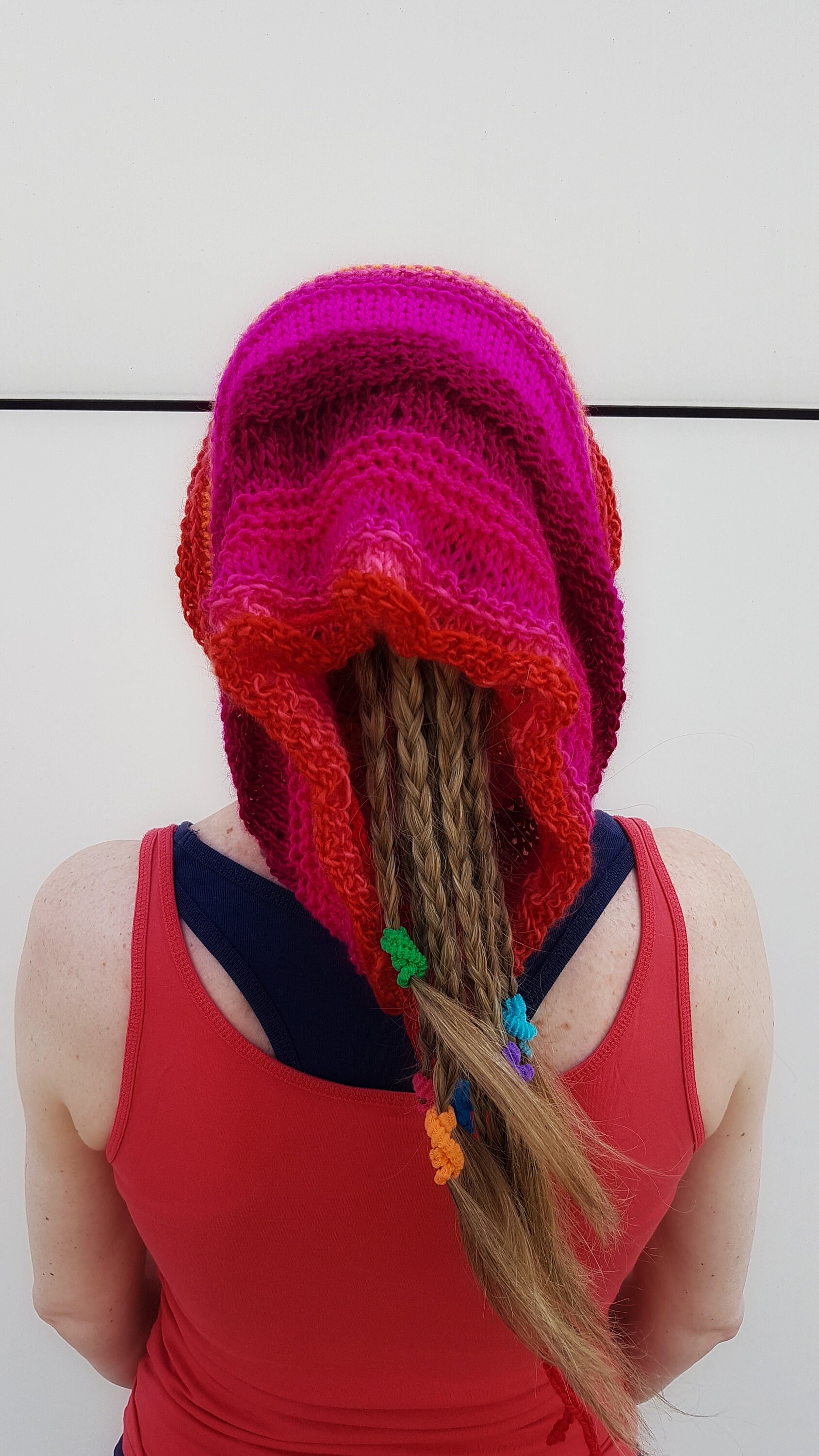 Pink Dreadlock Festival Hat Fashion, Handmade Knit Dreadlocks Hat ...