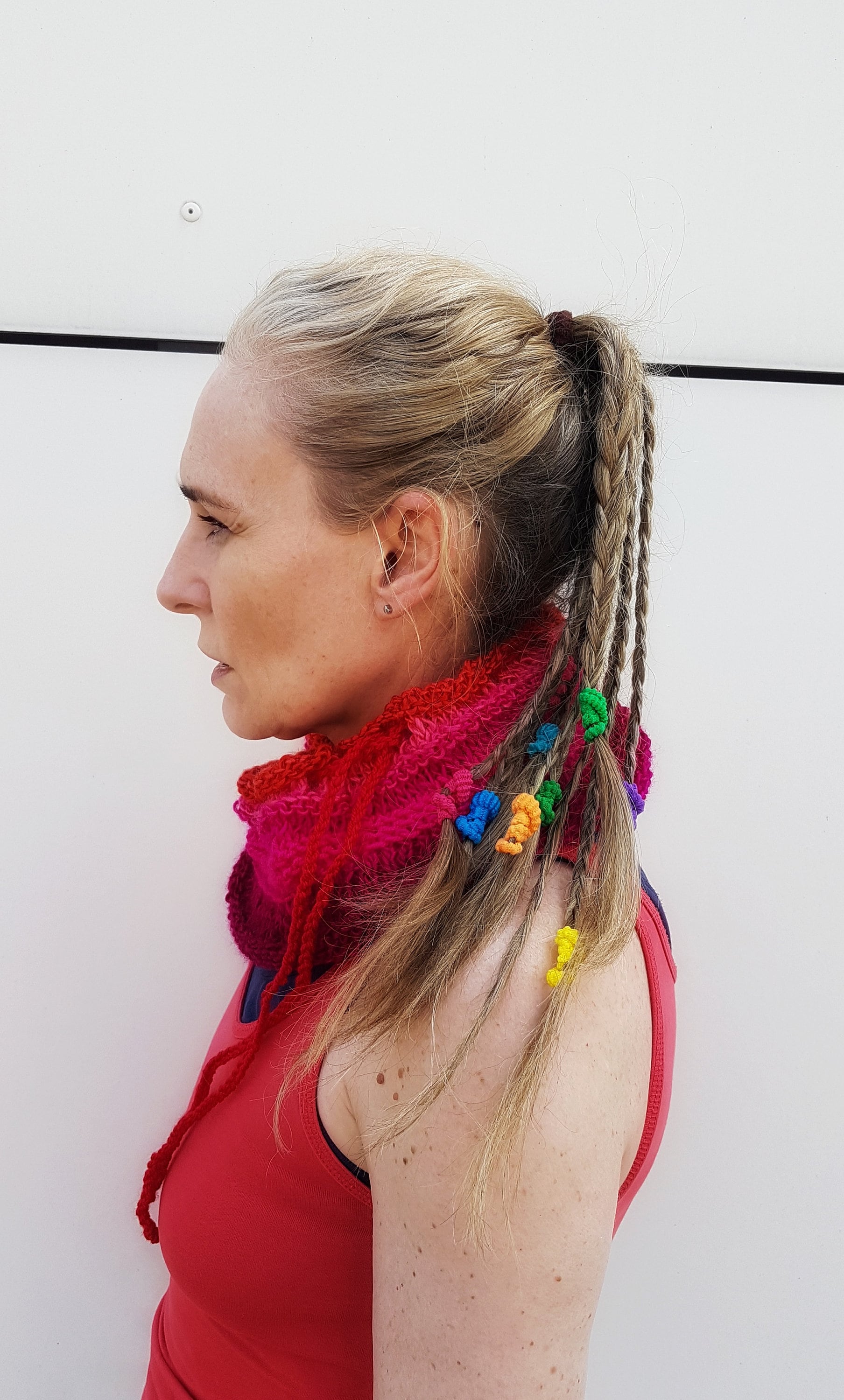 Pink Dreadlock Festival Hat Fashion, Handmade Knit Dreadlocks Hat ...