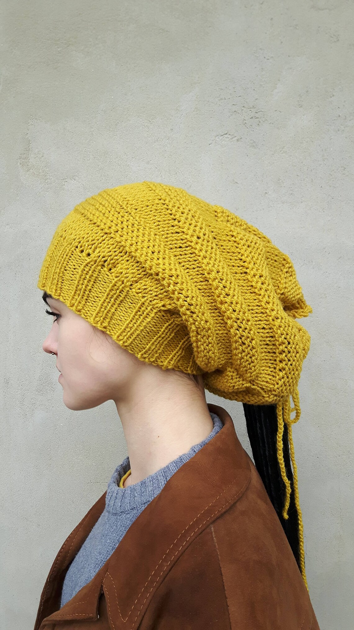Mustard Dreadlock Hat, Mustard Hat, Rasta Hat, Dreadlock Headband ...