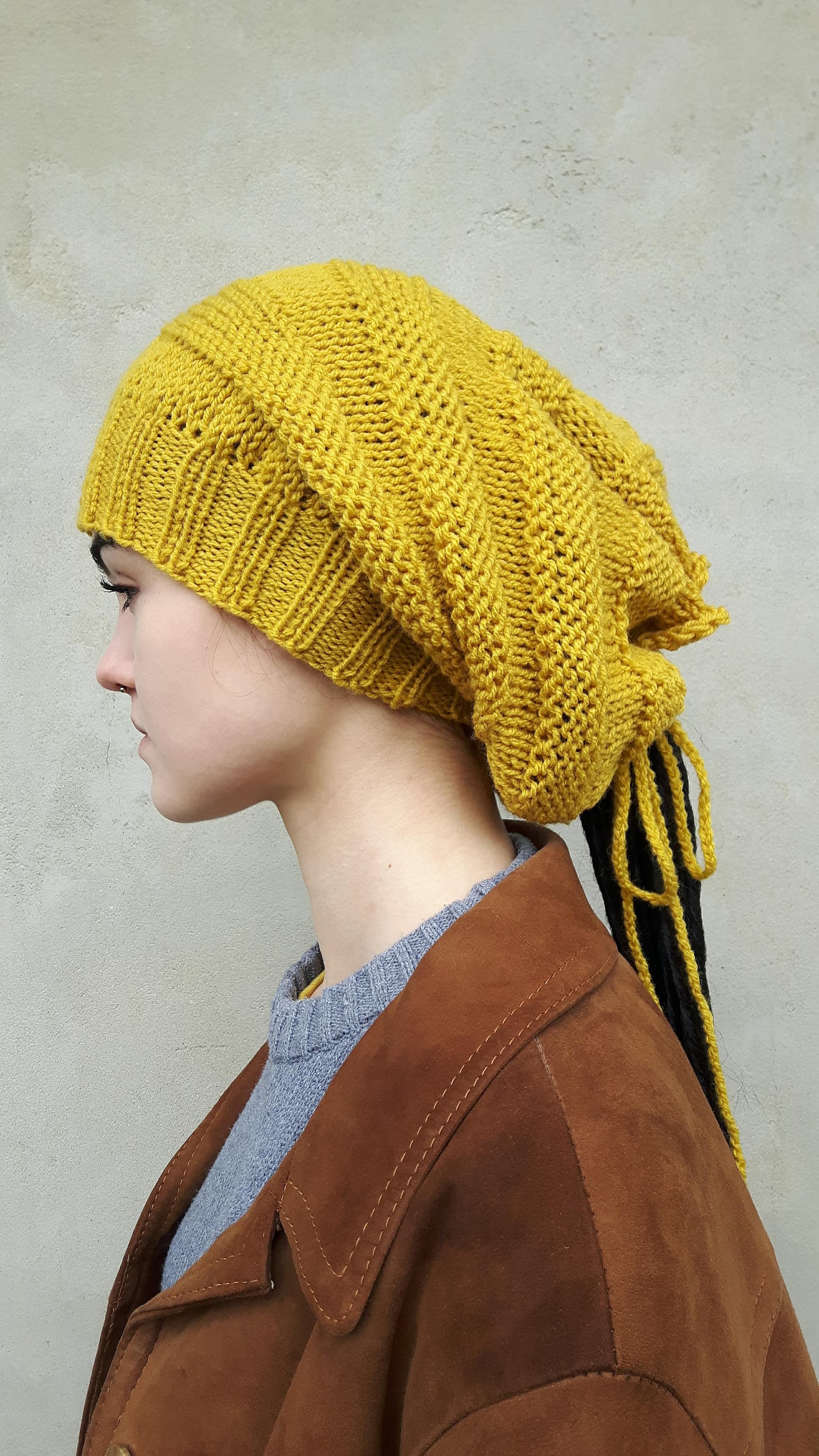 Mustard Dreadlock Hat, Mustard Hat, Rasta Hat, Dreadlock Headband ...