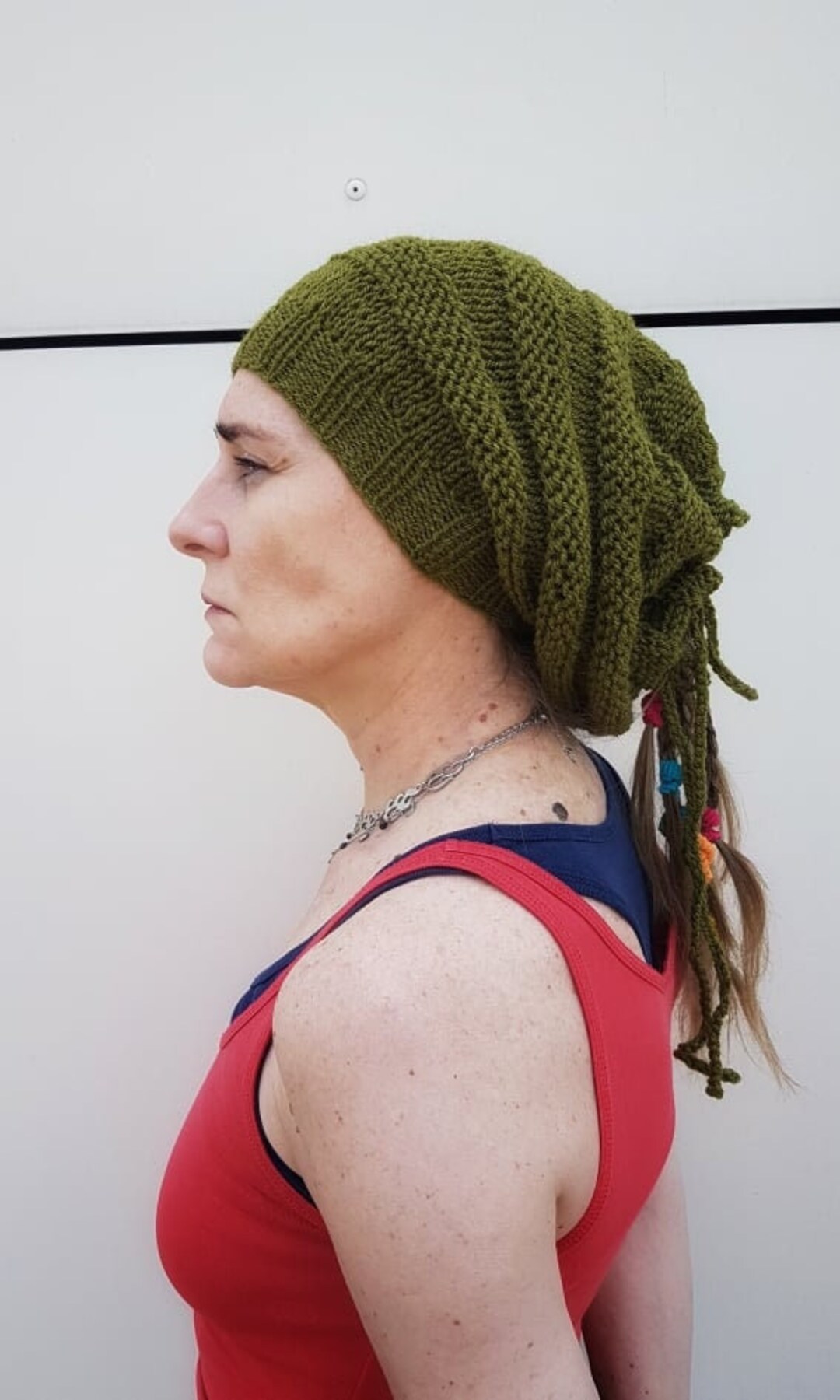 Olive Dreadlocks Hat, Dreadlocks Tube Hat, Rasta Dreadlocks Hat ...