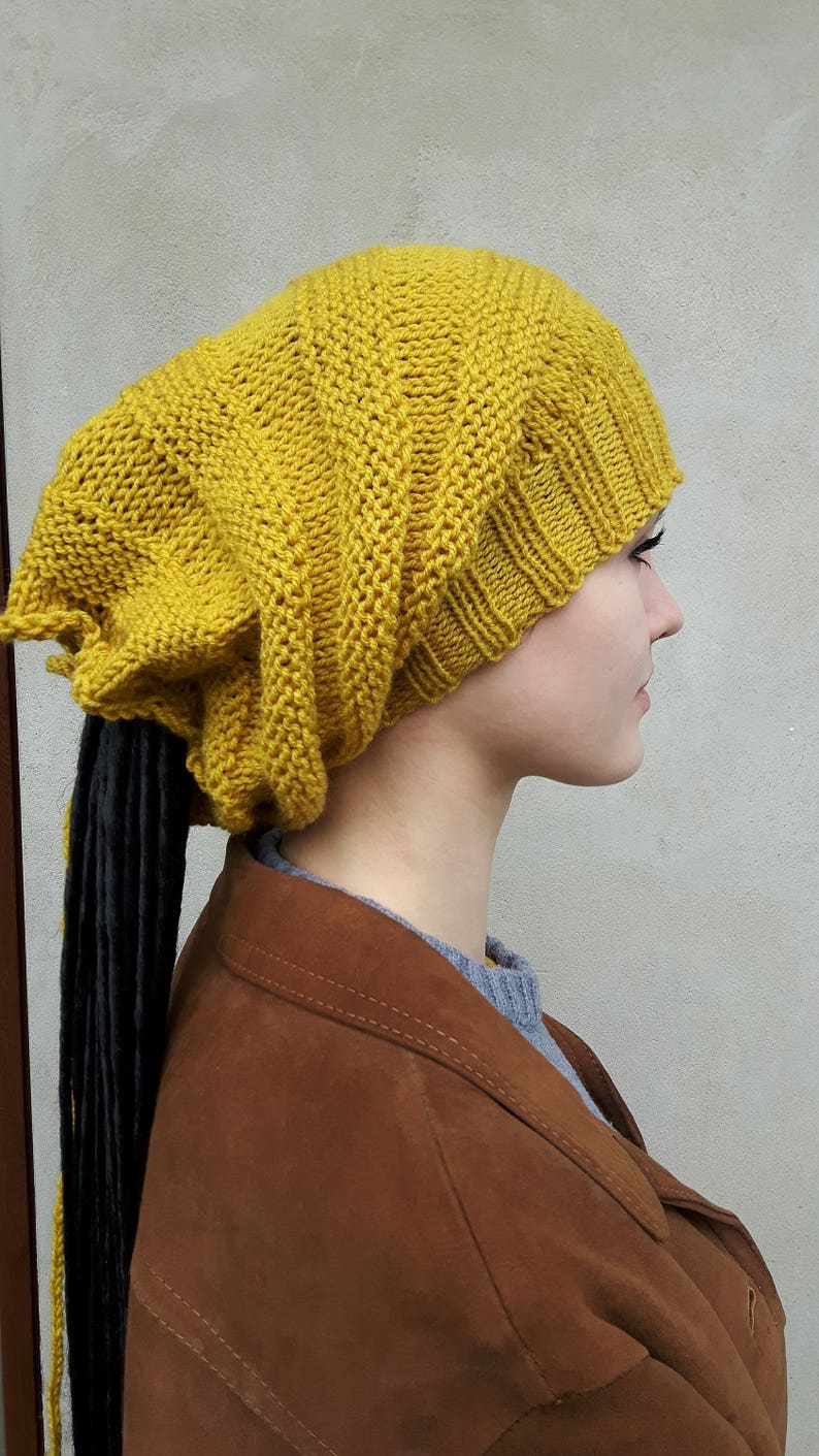 Mustard Dreadlock Hat, Mustard Hat, Rasta Hat, Dreadlock Headband ...