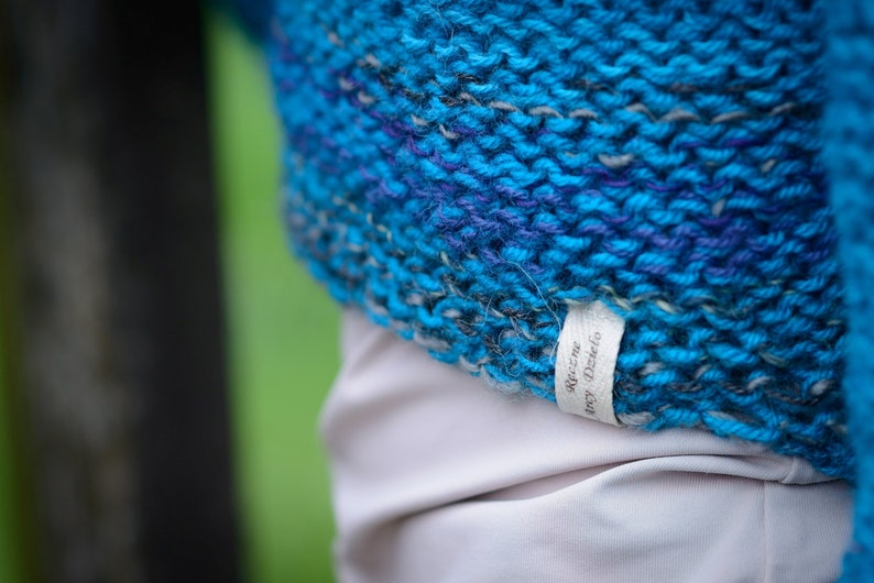 Turquoise Cropped Sweater, Women's Sweater, Knit Sweater, Women's ...