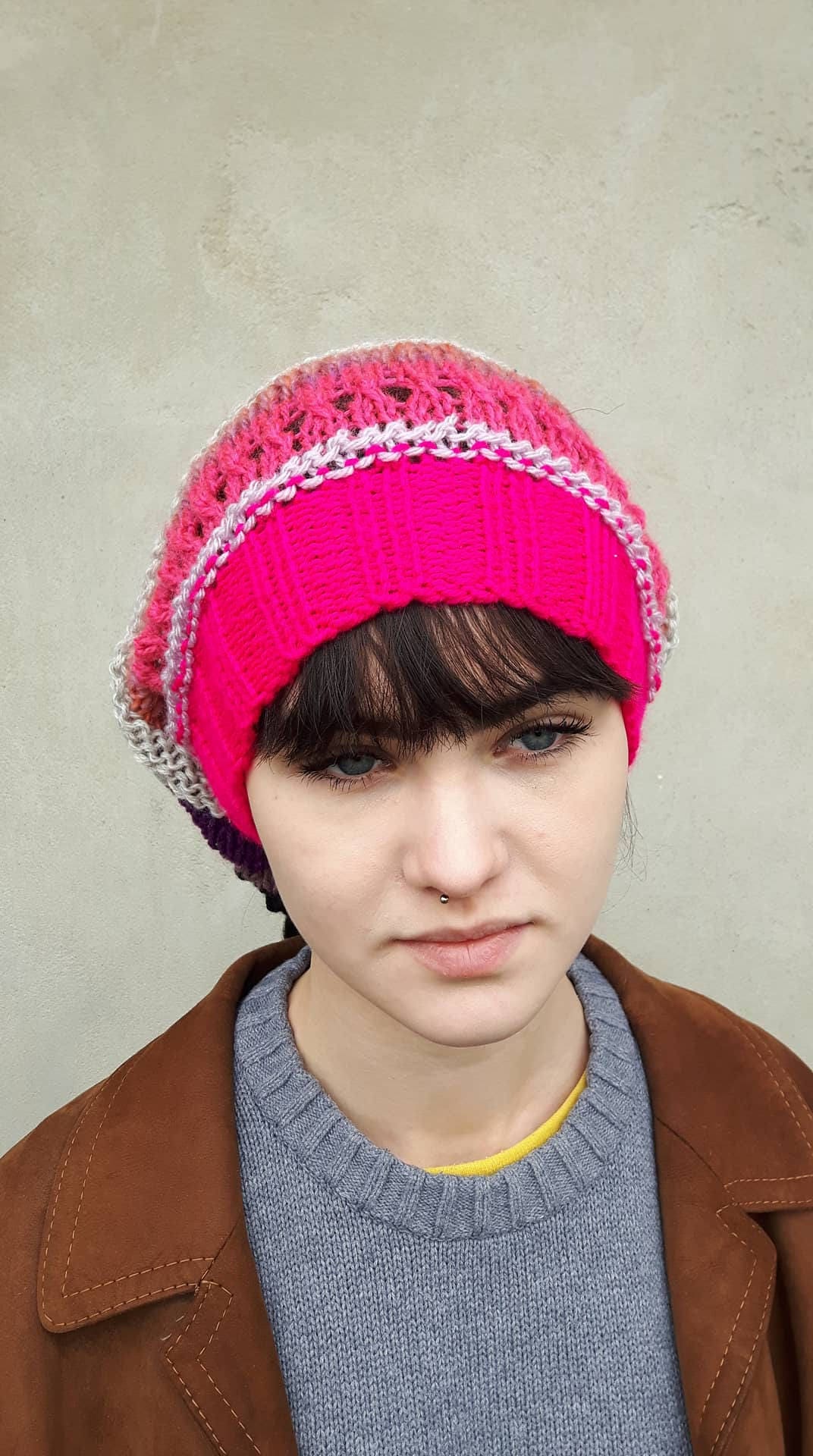 Vibrant Dreadlock Hat, Dreadlocks Knithat, Loose Hat, Slouchy ...
