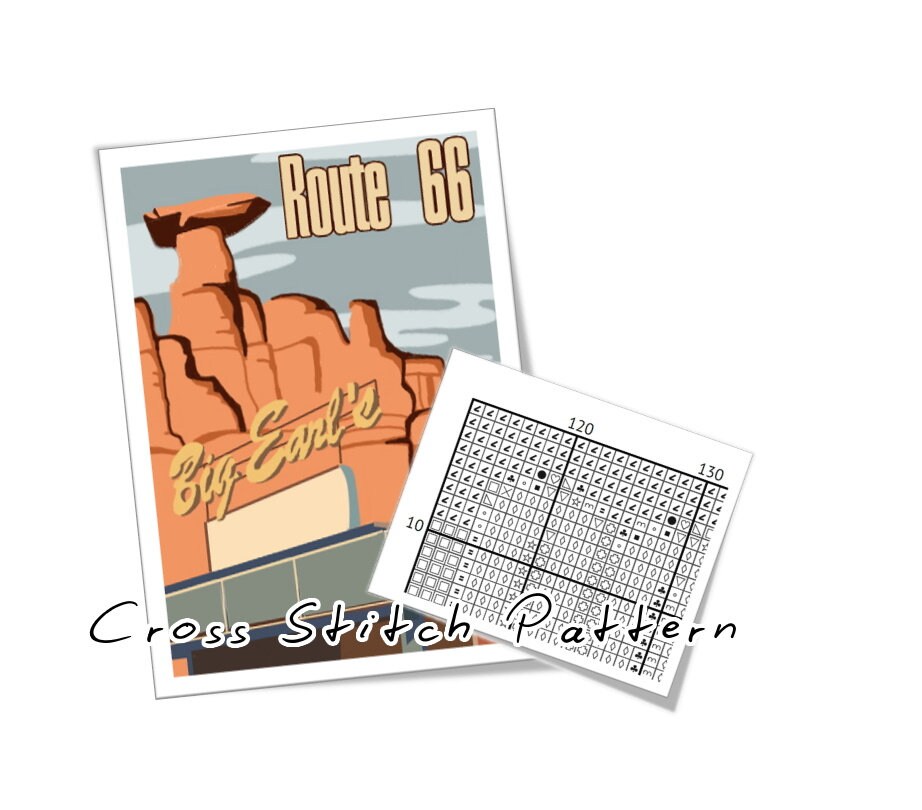 Route 66 Cross Stitch Pattern Digital Download - Etsy