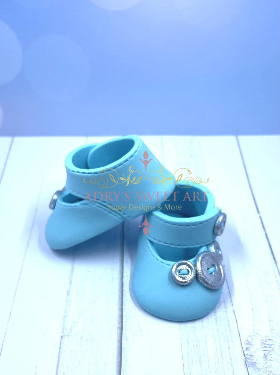 Gum Paste Baby Boy Shoes With Buttons Cake Topper - Etsy