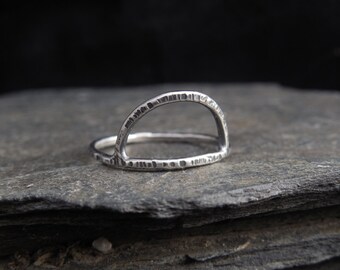 Half circle ring | Etsy