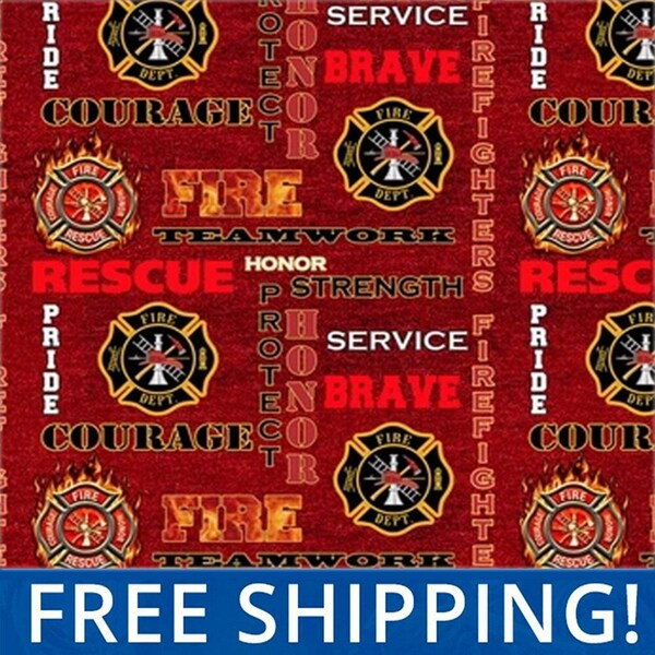 Firefighter Fleece Fabric - Etsy