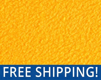 Solid Maize Yellow Anti-pill Fleece Fabric by the Yard medium - Etsy
