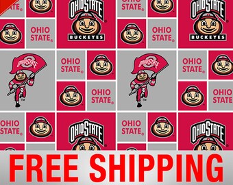 Ohio State Fabric - Etsy