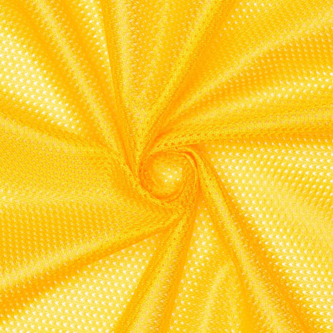 Gold Micro Mesh Jersey Fabric - 60" Wide - 100% Polyester - Small Holes ...