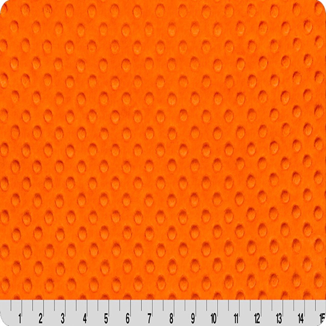 Orange Minky Dimple Dot Fabric - Sold by the Yard & Bolt - Ideal for Blankets, Robes, Soft Toys ...