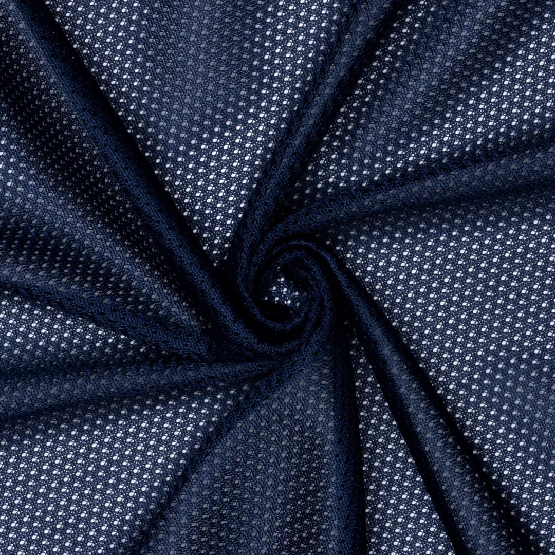 Navy Micro Mesh Jersey Fabric - 60" Wide - 100% Polyester - Small Holes ...