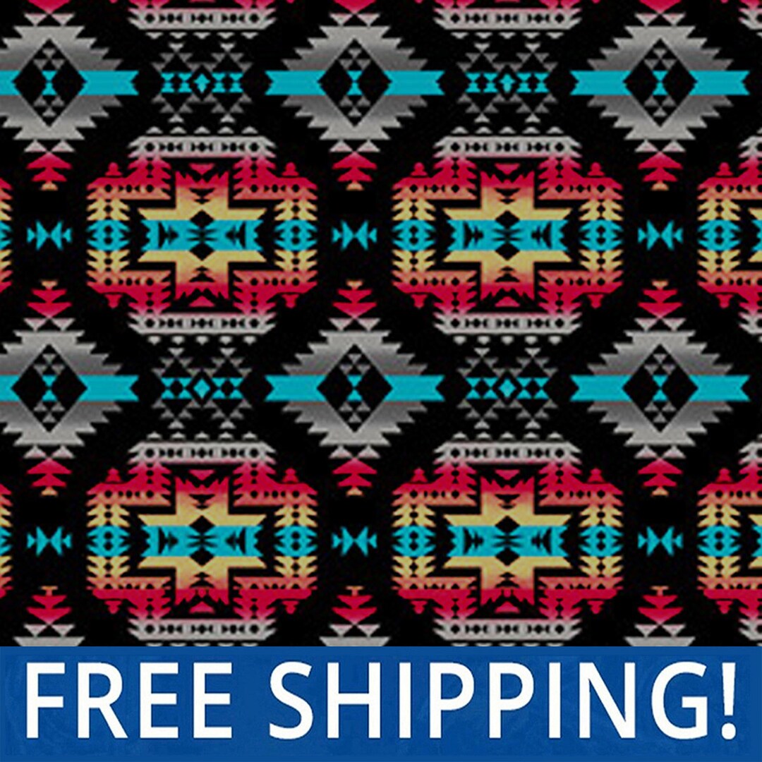 Black Canyon Native American Fleece Fabric Sold by the Yard - Etsy