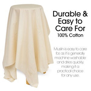 100% Cotton Natural Muslin Fabric - Unbleached - 60" Wide - Sold by the ...