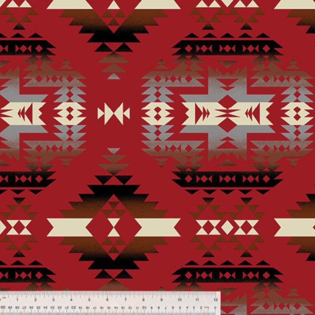 Red Canyon Native American Fleece Fabric - Sold by the Yard & Bolt ...