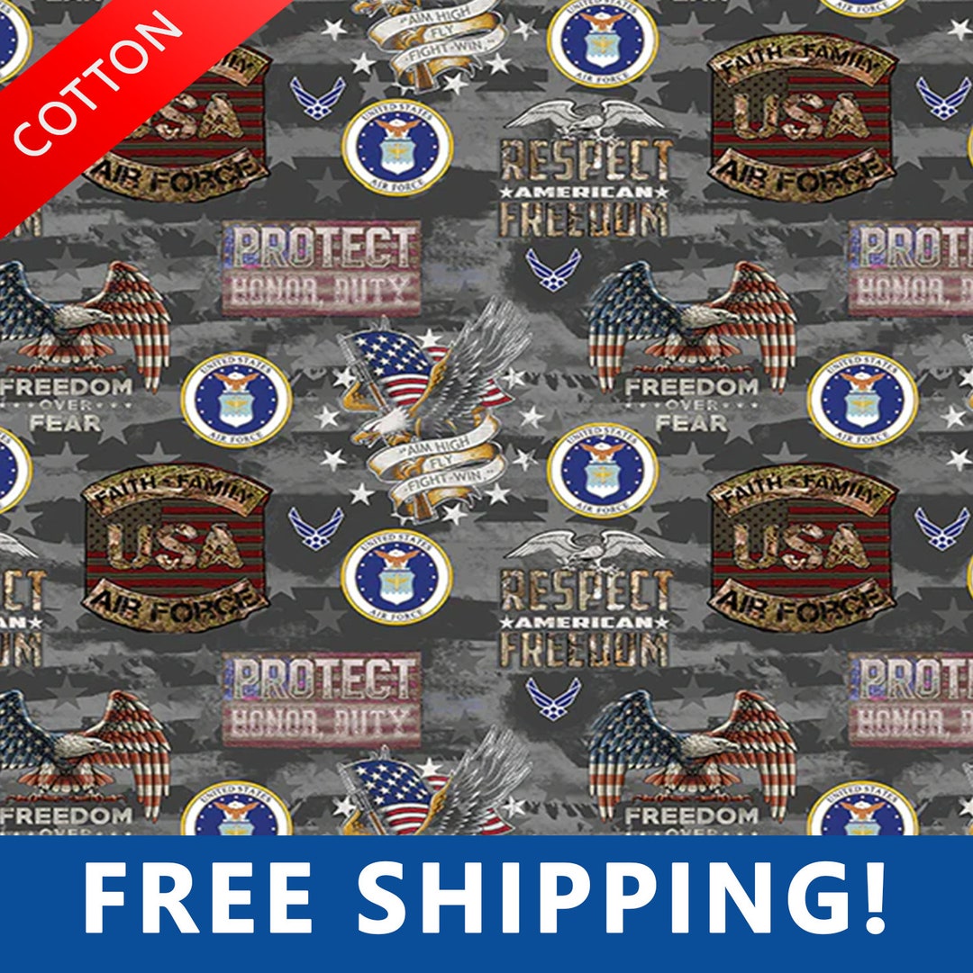 United States Air Force Cotton Fabric Sold by the Yard and Bolt Buy ...