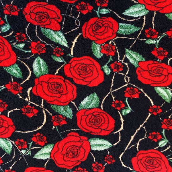 Rose Print Fabric - Etsy