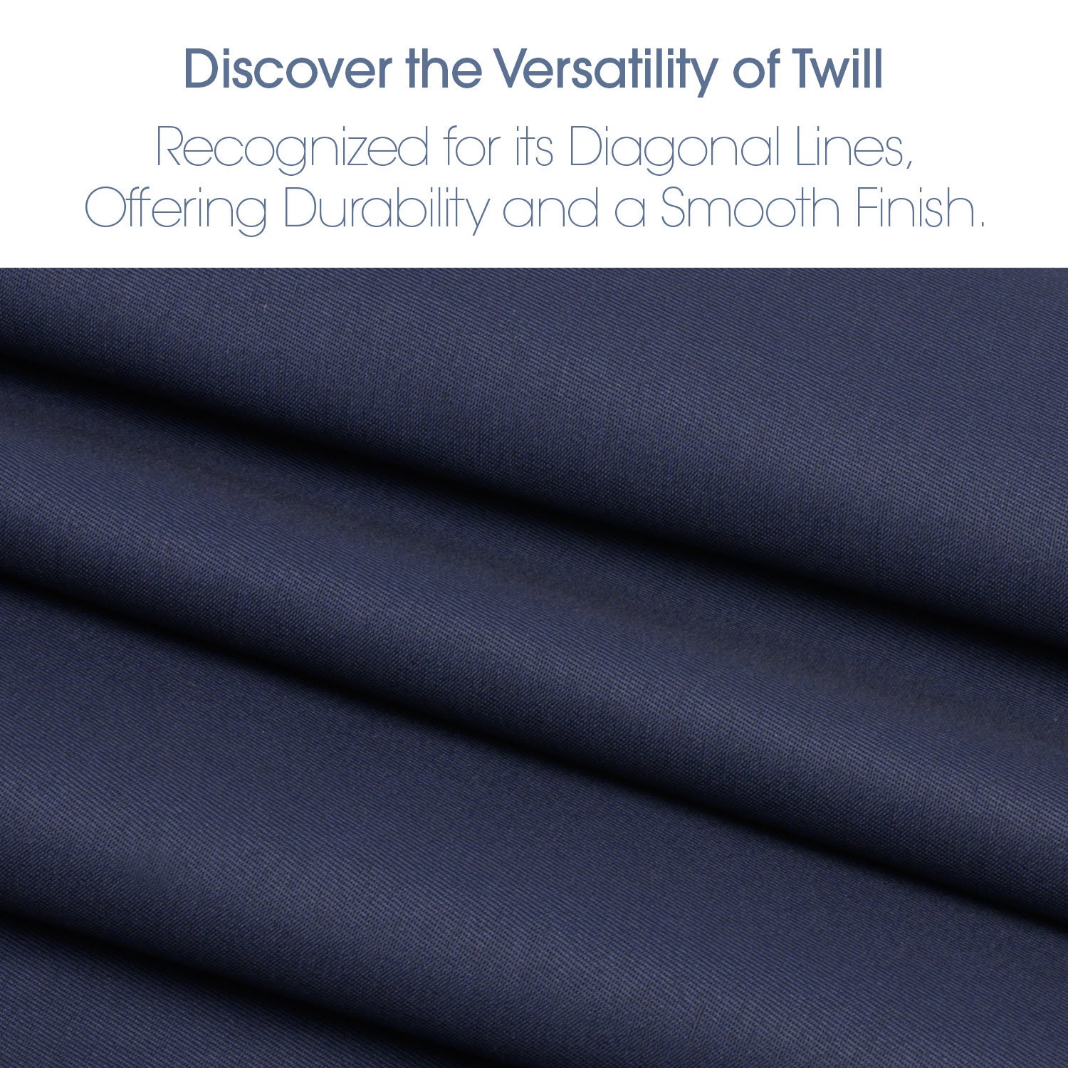 Navy Blue Poly Cotton Twill Fabric by the Yard | 60" Wide | 65/35 ...