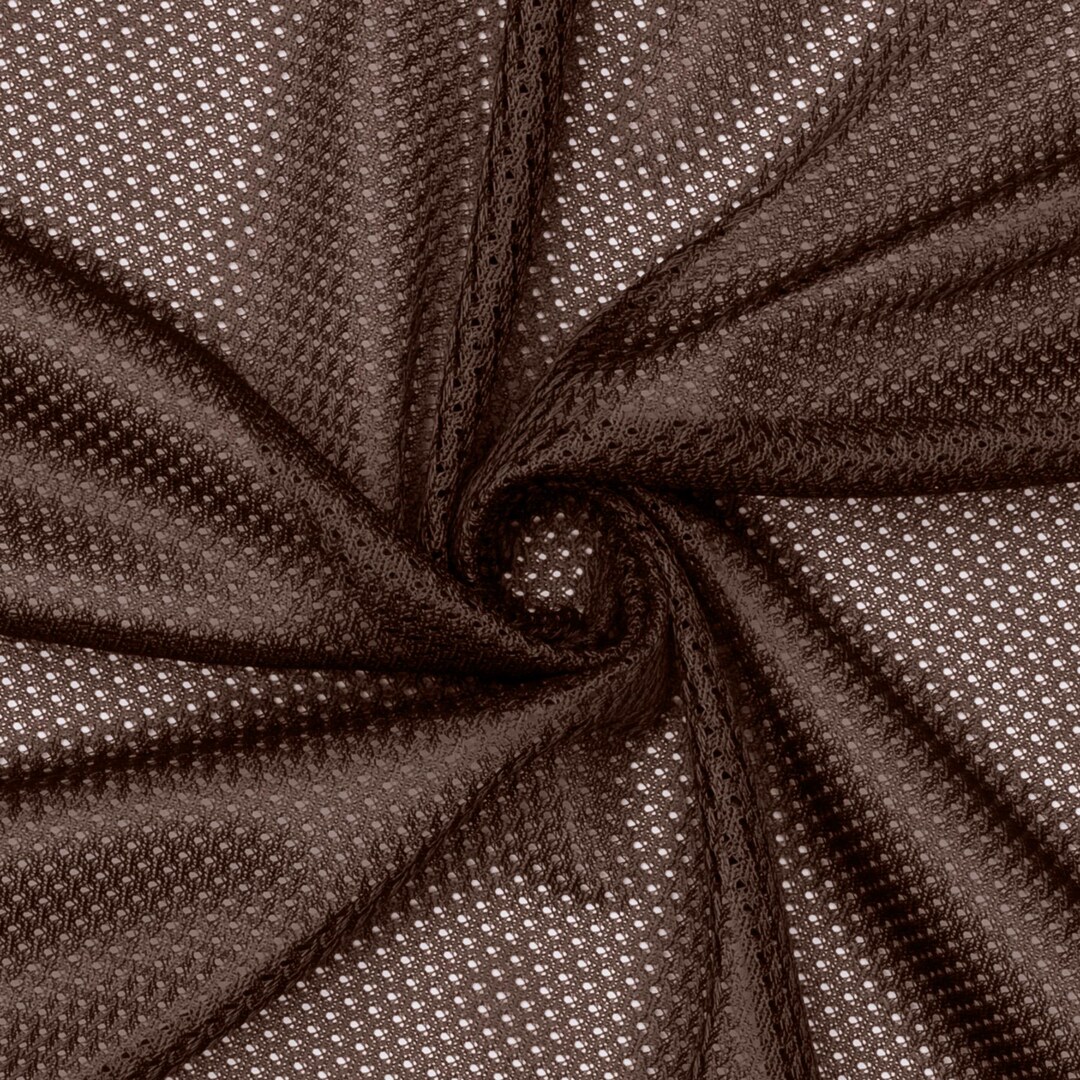 Brown Micro Mesh Jersey Fabric - 60" Wide - Small Holes - Sold by the ...