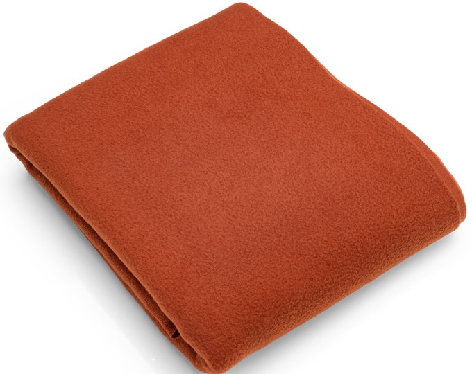 Solid Burnt Orange Anti-pill Fleece Fabric by the Yard medium Weight - Etsy