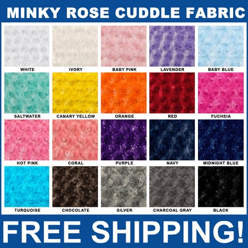 Swirl Rose Bud Fluff Minky Fur Fabric Sold by the Yard - Etsy