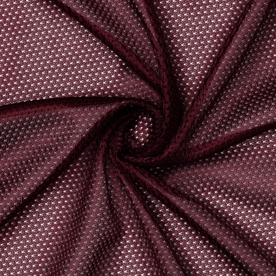 Maroon Micro Mesh Jersey Fabric - 60" Wide - 100% Polyester - Small ...