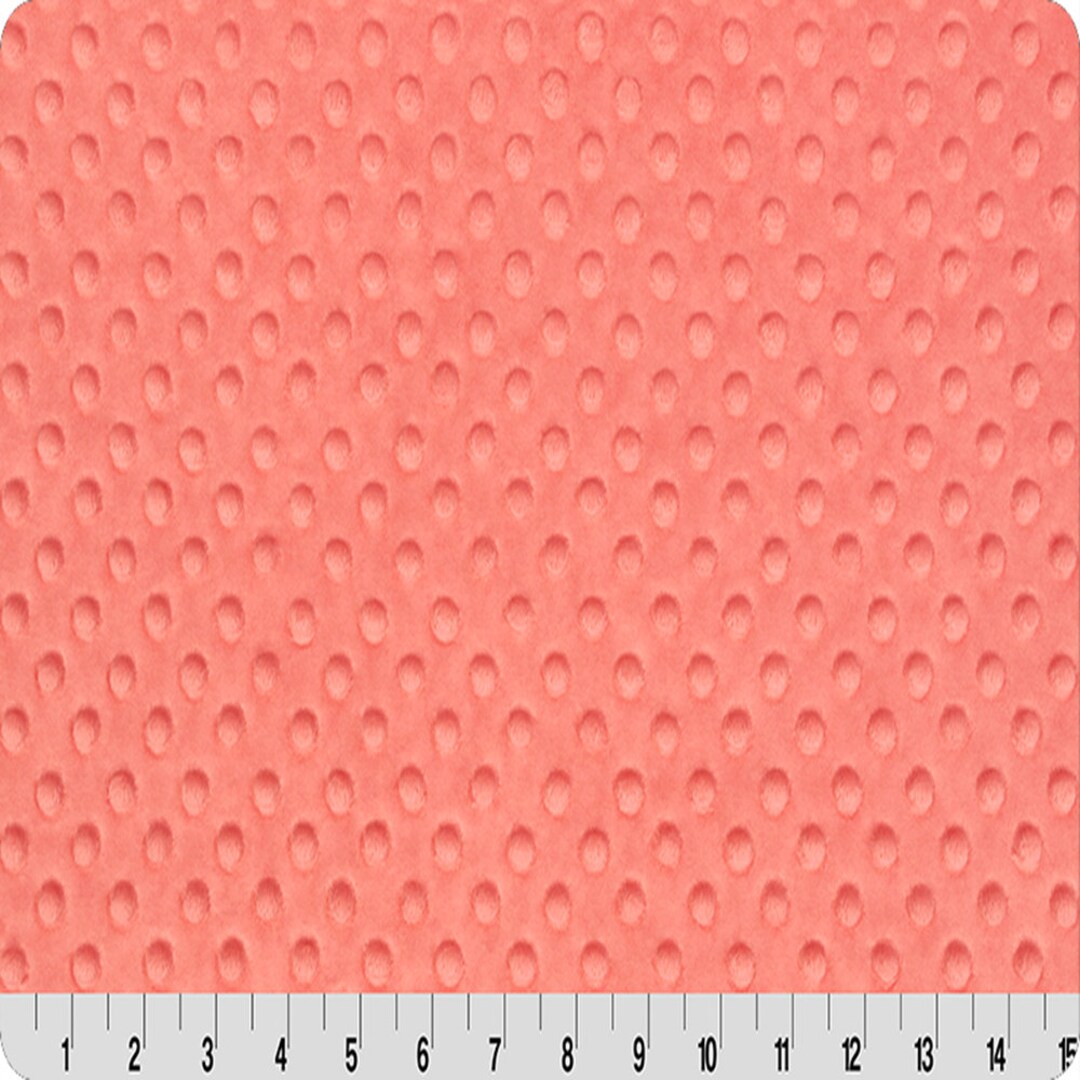 Coral Minky Dimple Dot Fabric - Sold by the Yard & Bolt - Ideal for Blankets, Robes, Soft Toys ...