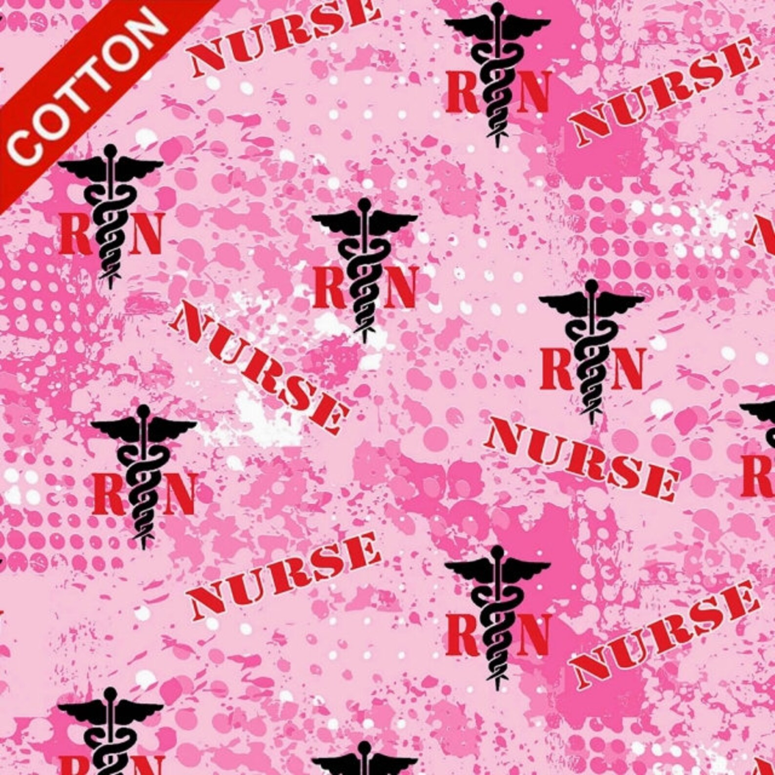 Medical RN Nurses Cotton Fabric - Sold by the Yard & Bolt - Ideal for ...
