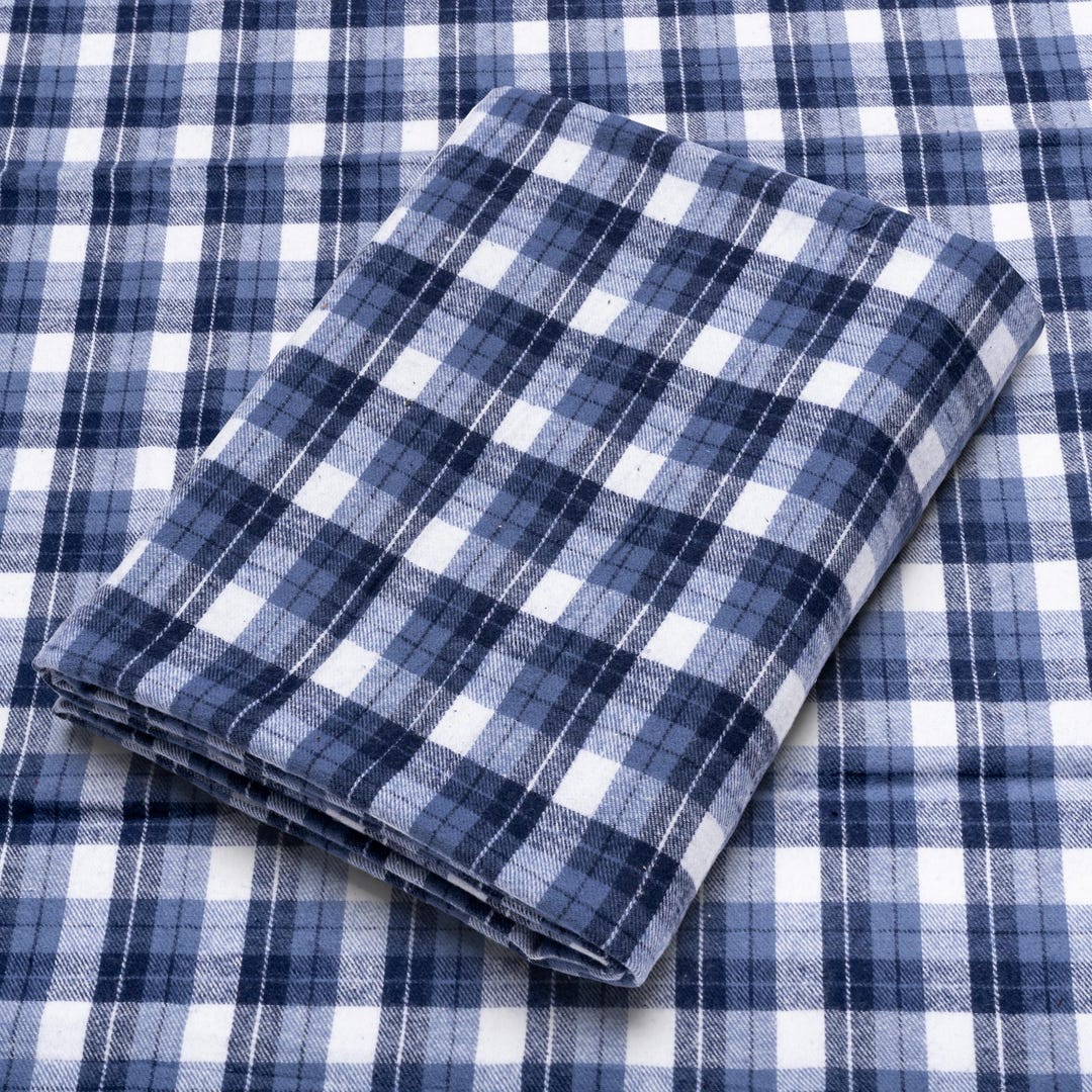 Blue Tartan Plaid Flannel Fabric by the Yard | 60" Wide - Etsy
