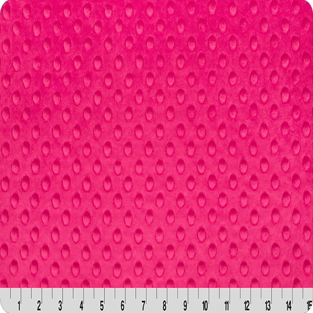 Fuchsia Minky Dimple Dot Fabric - Sold by the Yard & Bolt - Ideal for Blankets, Robes, Soft Toys ...