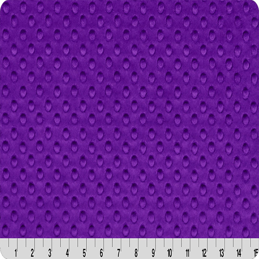 Purple Minky Dimple Dot Fabric - Sold by the Yard & Bolt - Ideal for ...