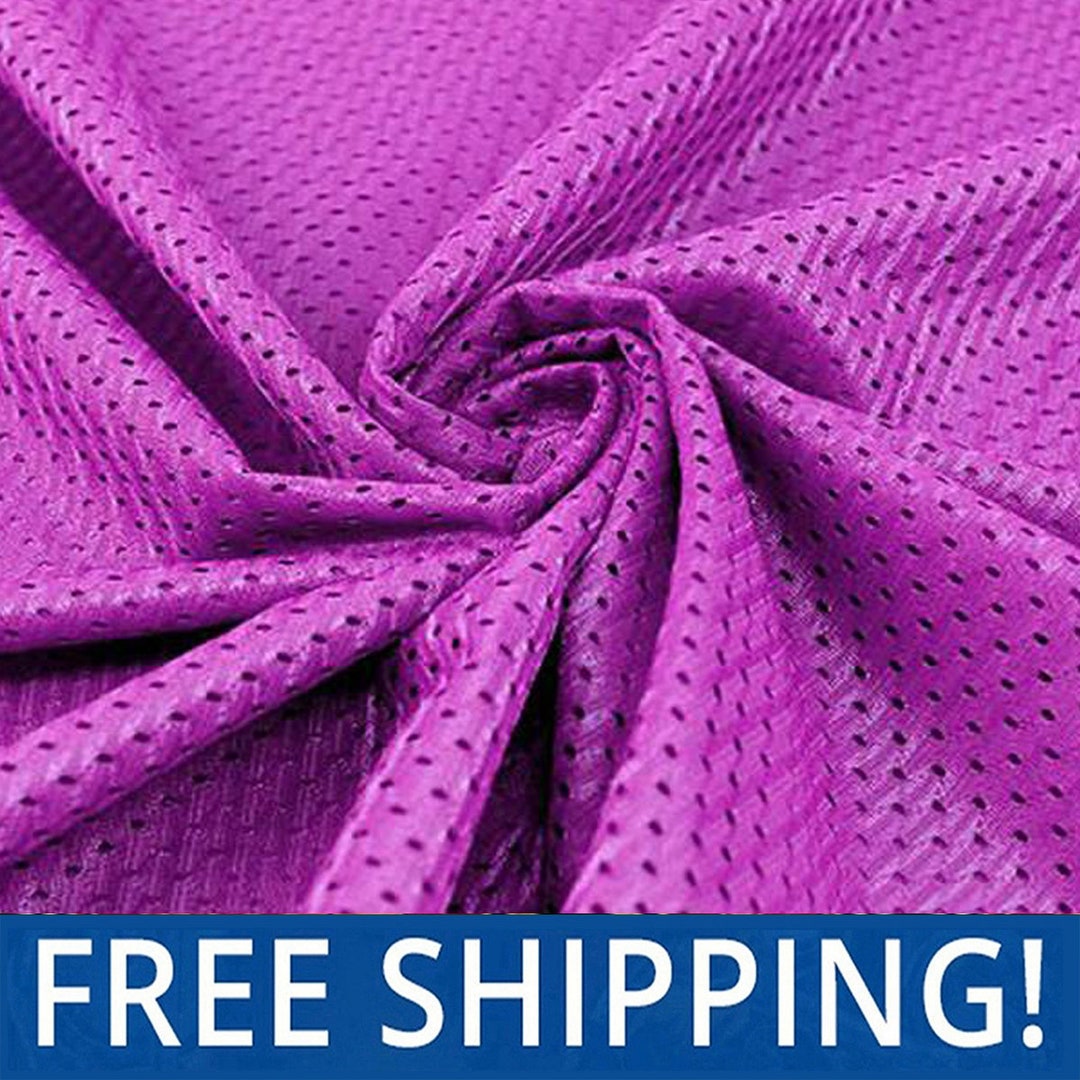Fuchsia Pink Football Mesh Jersey Fabric - Ideal for Athletic Jersey ...