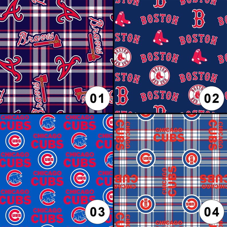 MLB Team Fleece Fabric - 58" Wide - 100% Polyester - Sold by the Yard ...