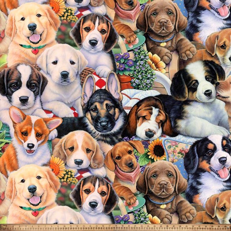 Dog Fabric - Etsy