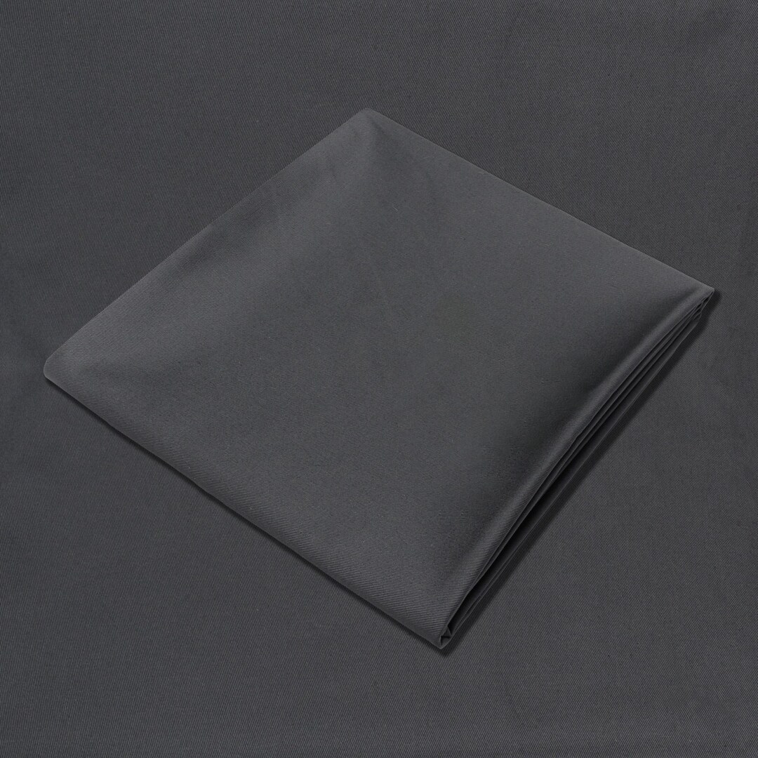 Charcoal Gray Poly Cotton Twill Fabric - 65/35% Polyester Cotton - by ...
