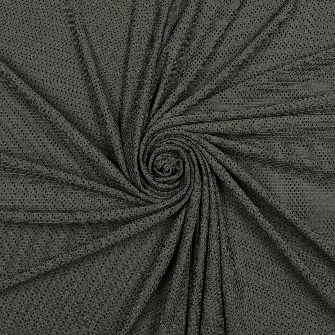 Charcoal Gray Pro Mesh Heavy Jersey Fabric - Ideal for Athletic Jersey ...