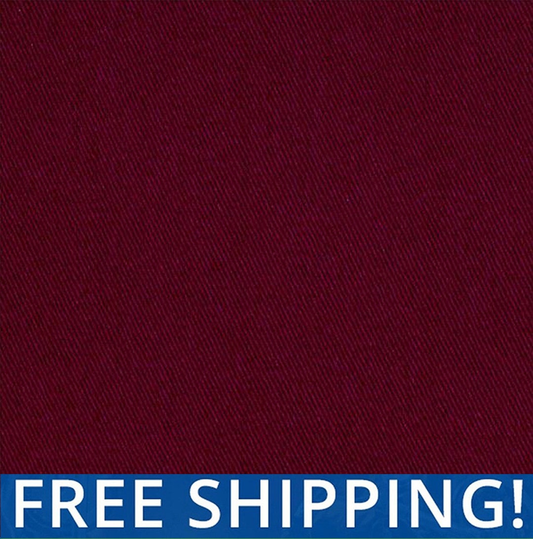 Burgundy Poly Cotton Twill Fabric Sold by the Yard & Bolt Ideal for ...