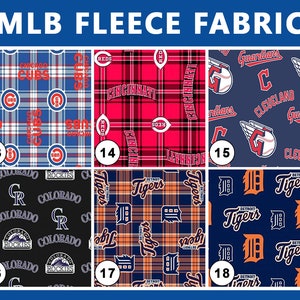 MLB Fleece Fabric Multiple Teams Sold by the Yard & Bolt Ideal for ...