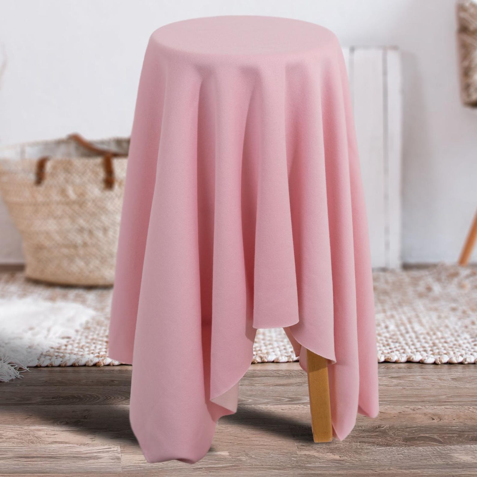 Baby Pink Polyester Sweatshirt Fleece Fabric - 85/15% Polyester Cotton ...