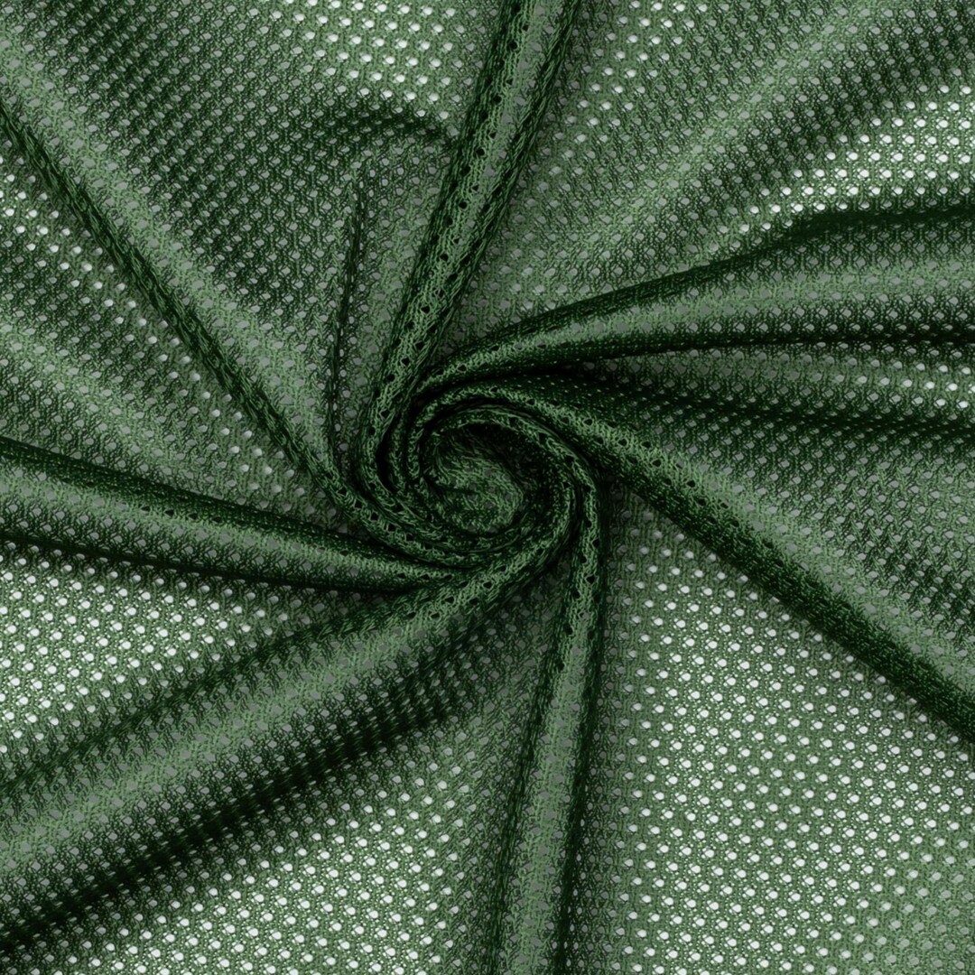 Hunter Green Micro Mesh Jersey Fabric - 60" Wide - Small Holes - Sold ...