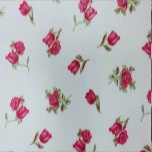 Rose Print Fabric - Etsy