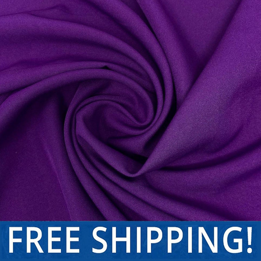 Purple Polyester Poplin Fabric - Sold by the Yard and Bolt - Ideal for ...