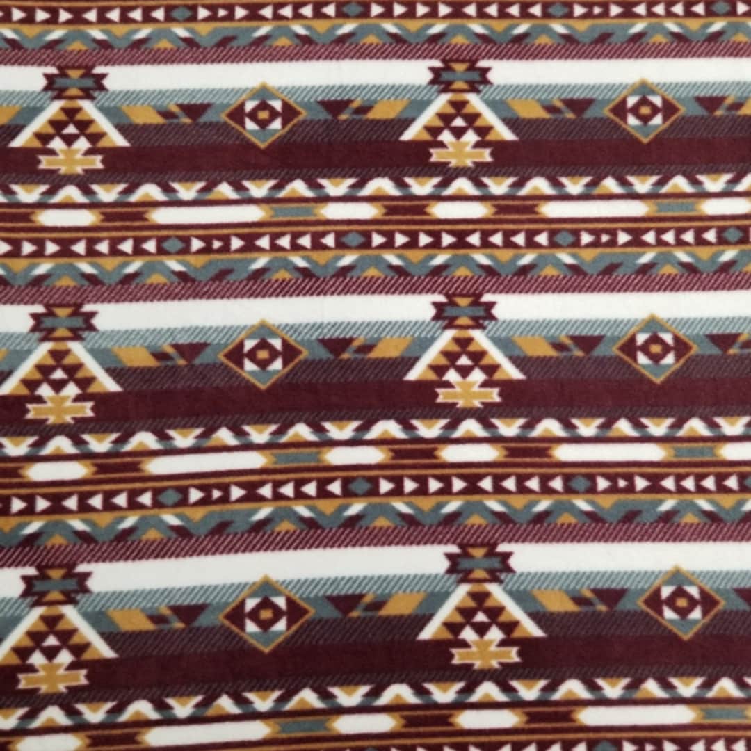 Southwest Brown Native American Fleece Fabric - 60" Wide - 100% ...