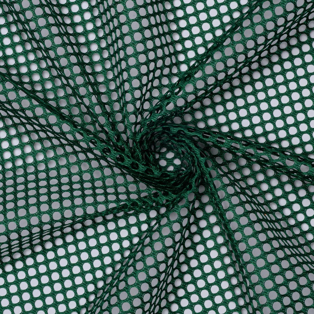 Hunter Green King Mesh Jersey Fabric - 60" Wide - Large Holes - Sold by ...