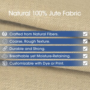Premium Natural Burlap Fabric - 100% Jute - 40" and 60" Wide - Sold by ...