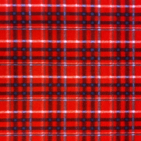 Red Plaid Fabric - Etsy